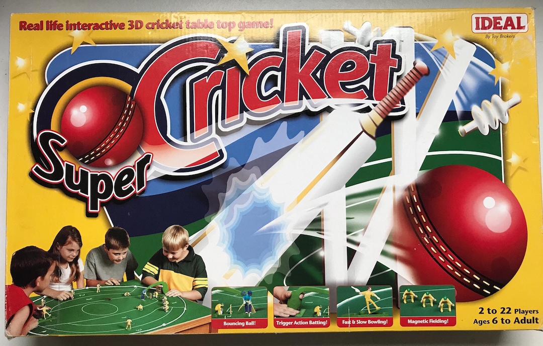 Super Cricket Vintage Board Game - Etsy