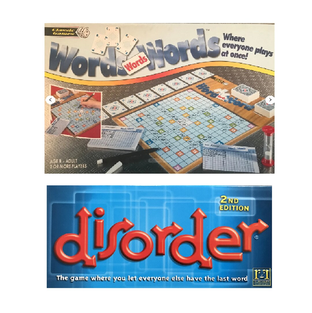 Vintage Word Board Games - Choose From: Words Words Words / Disorder - Etsy