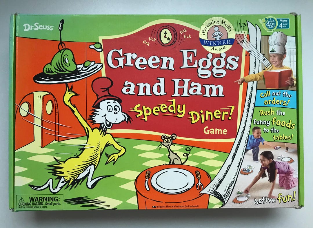 Dr Seuss Green Eggs and Ham Speedy Diner Game - Etsy UK
