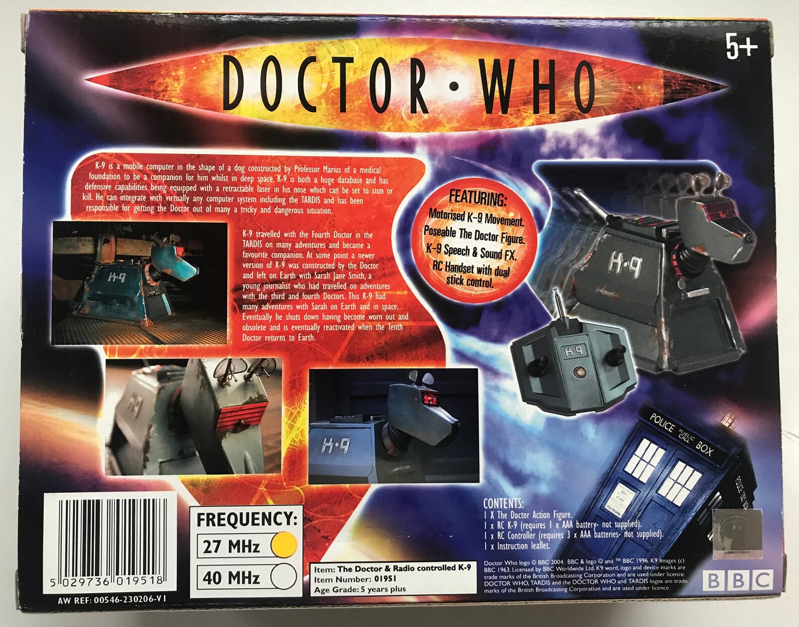 NEW - Doctor Who Set - the Doctor & Remote Controlled K-9 (5-inch ...