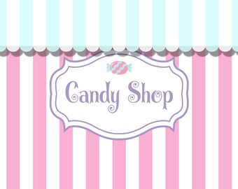 Candy Shop Backdrop | Etsy