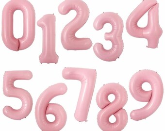 Pink Number Balloons | Etsy