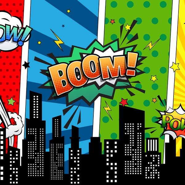 Superhero Backdrop - Etsy