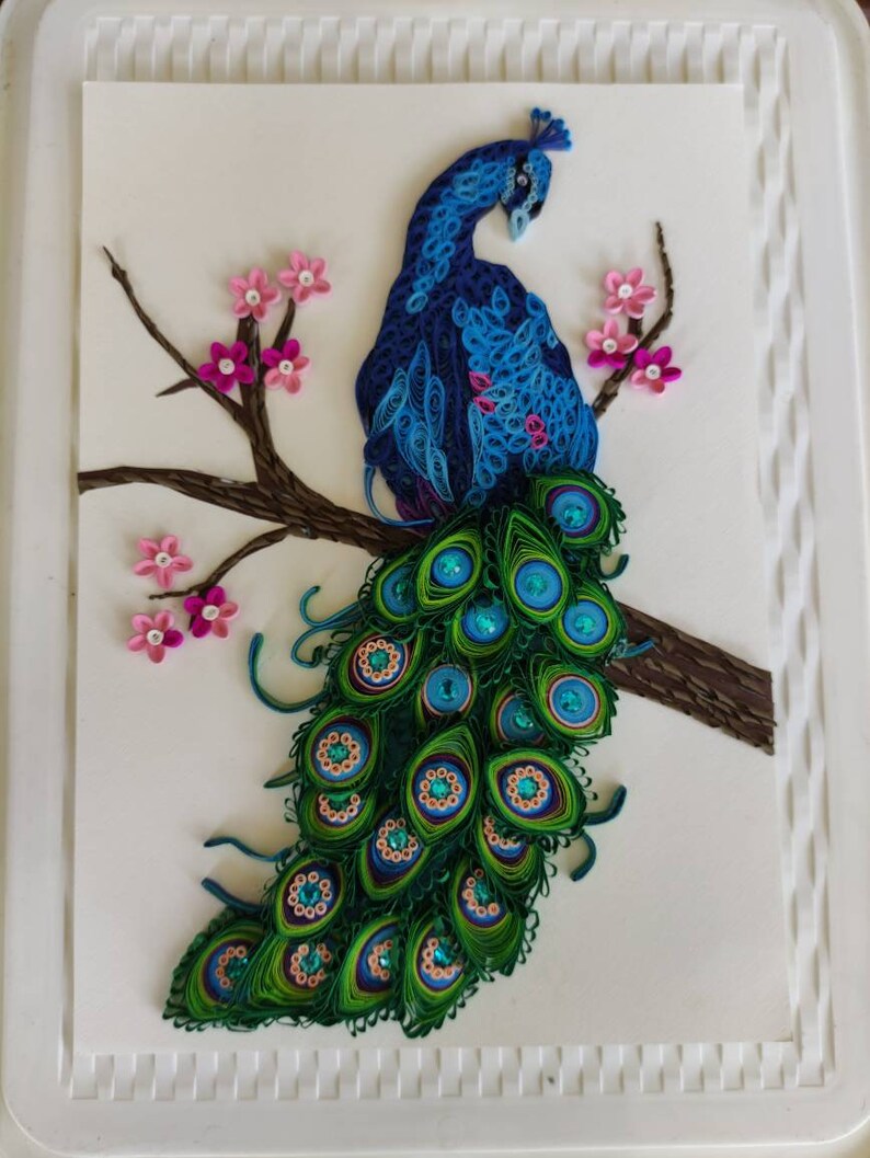 Peacock Quilling Wall Art /unframed /quilling Wall Hanging/quilling ...