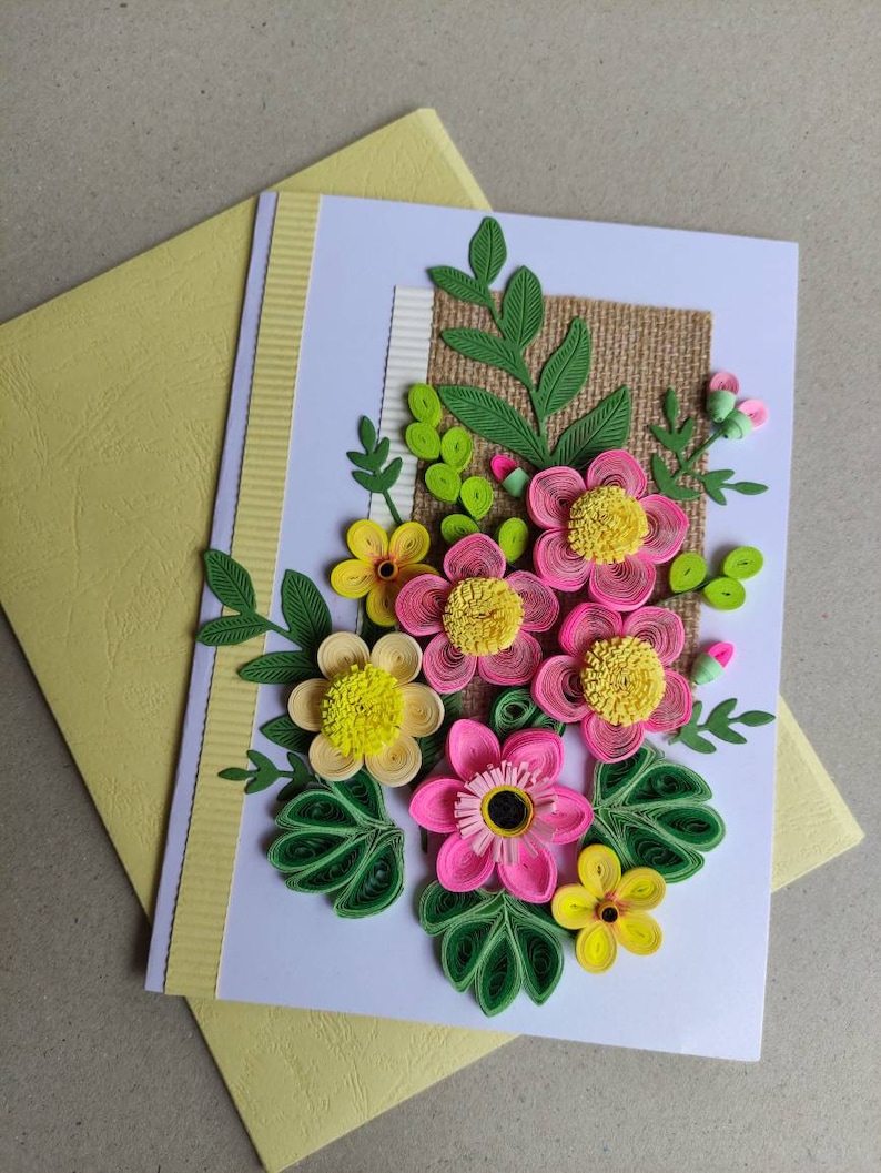 Quilled Card/card for Her/paper Quilling/birthday Card/quilling Card ...