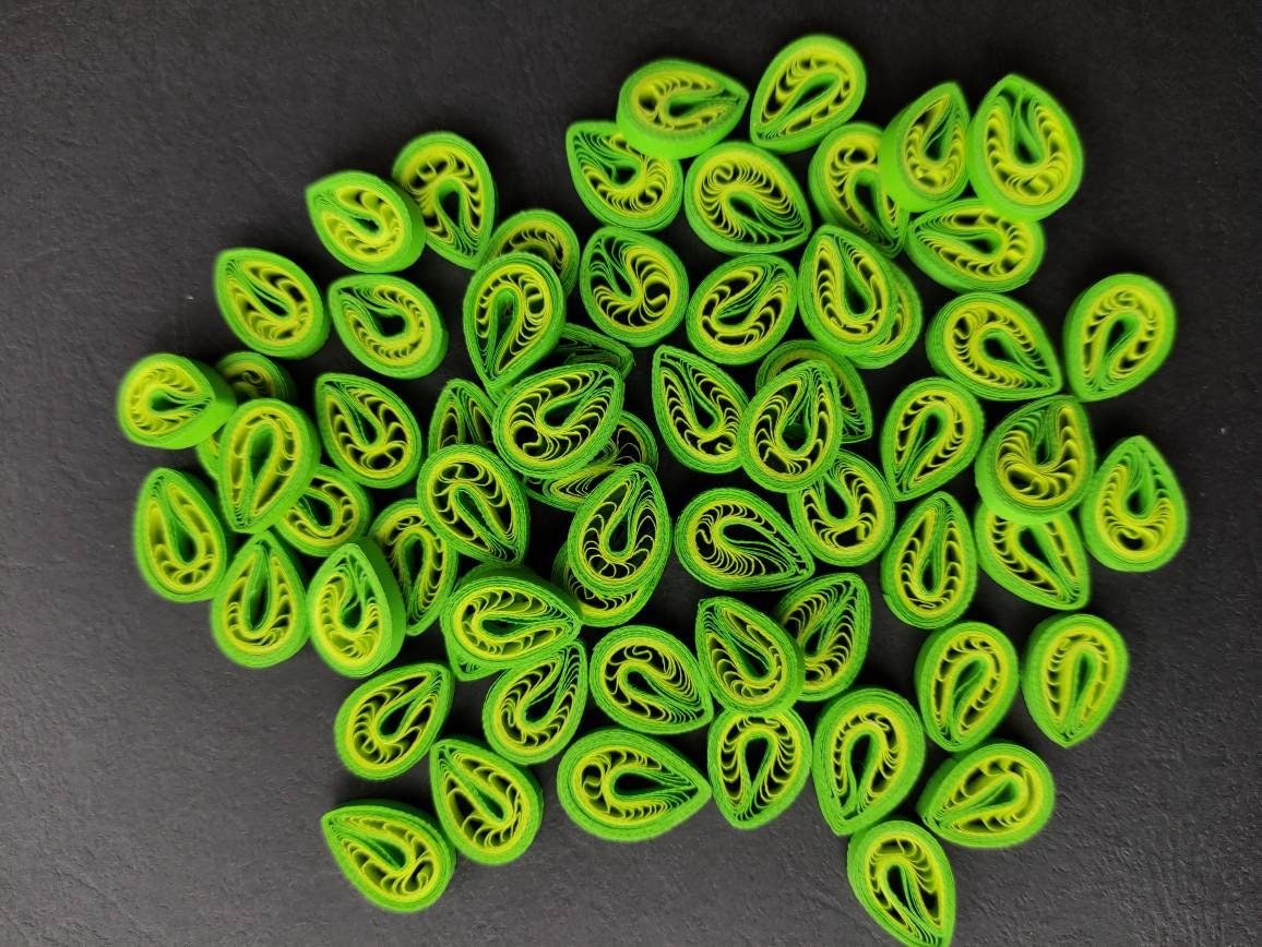 200 Paper Quilling Leaves Pack/handmade Leaves/set of Quilling Leaves ...