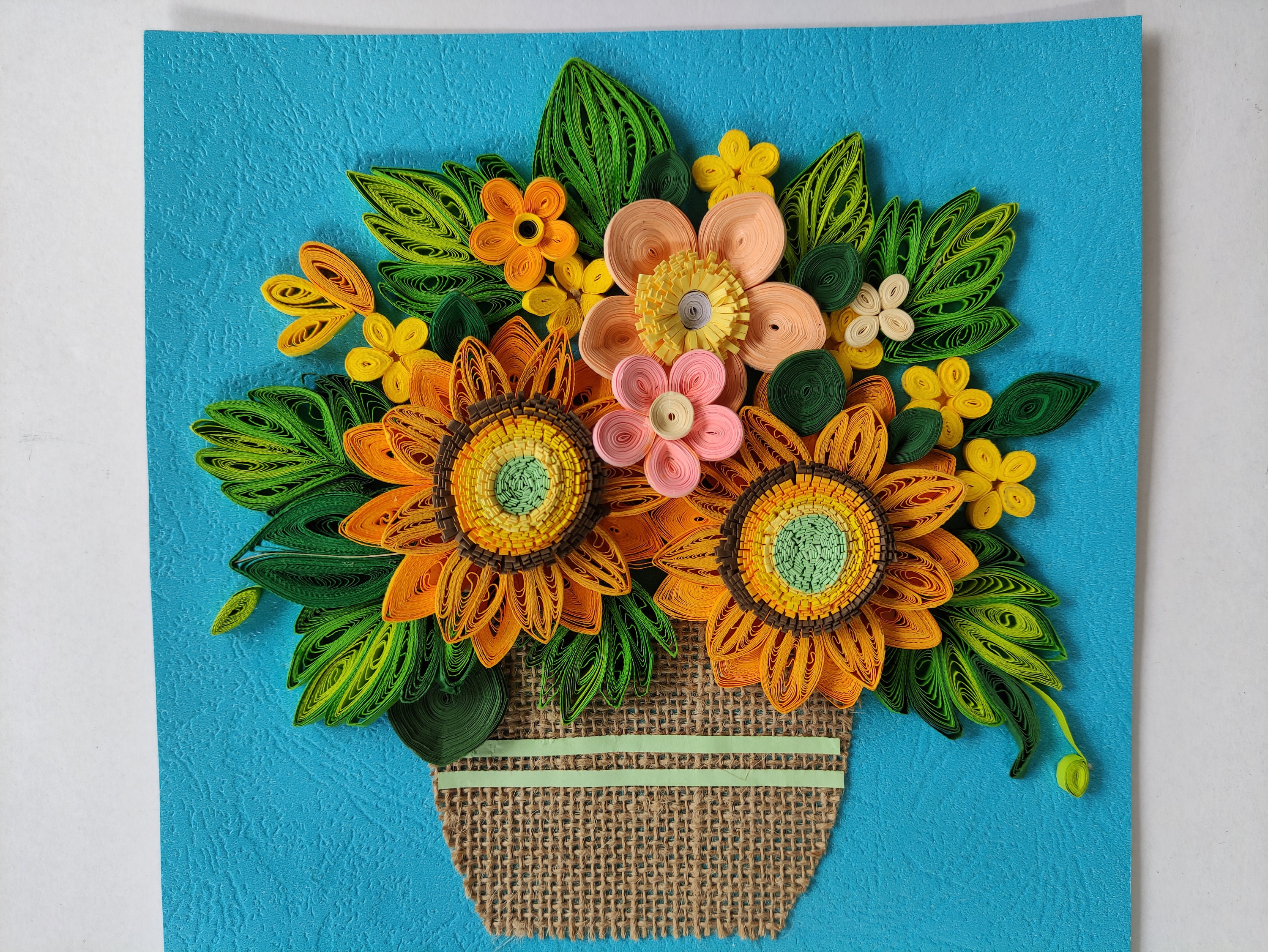 Paper Quilling Sunflowers Wall Art /unframed /quilling Wall - Etsy
