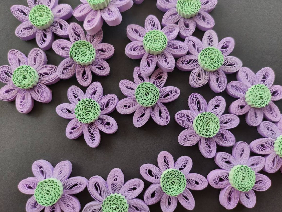 25/ 50 PCS Paper Quilling Flowers /quilling Flowers Lot / Paper ...
