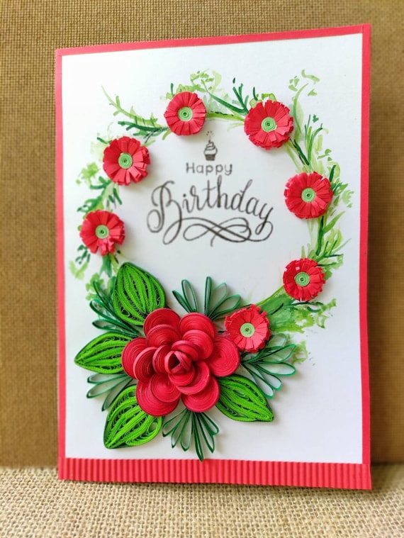 Red Flower Cards