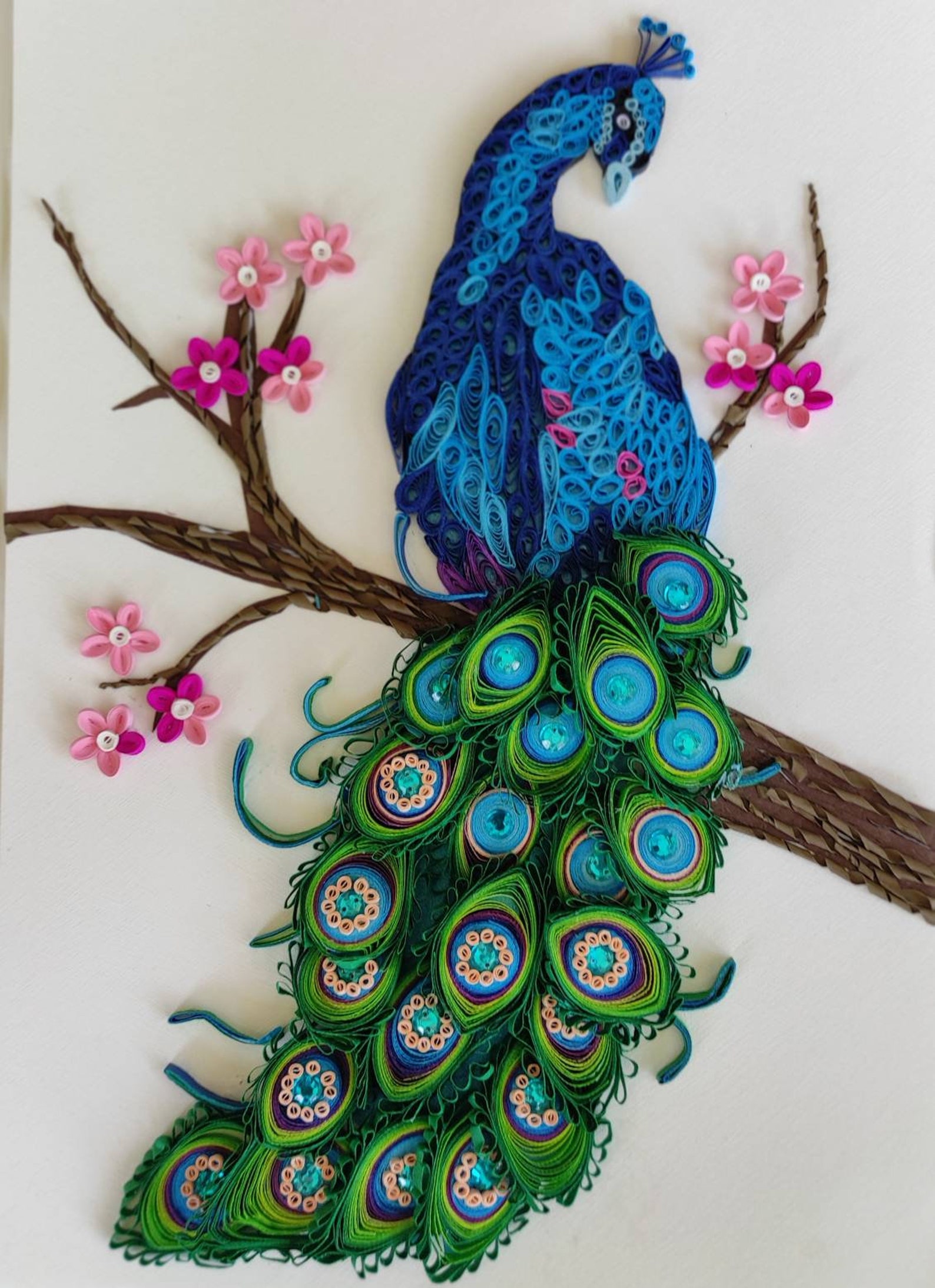 Peacock Quilling Wall Art /unframed /quilling Wall - Etsy
