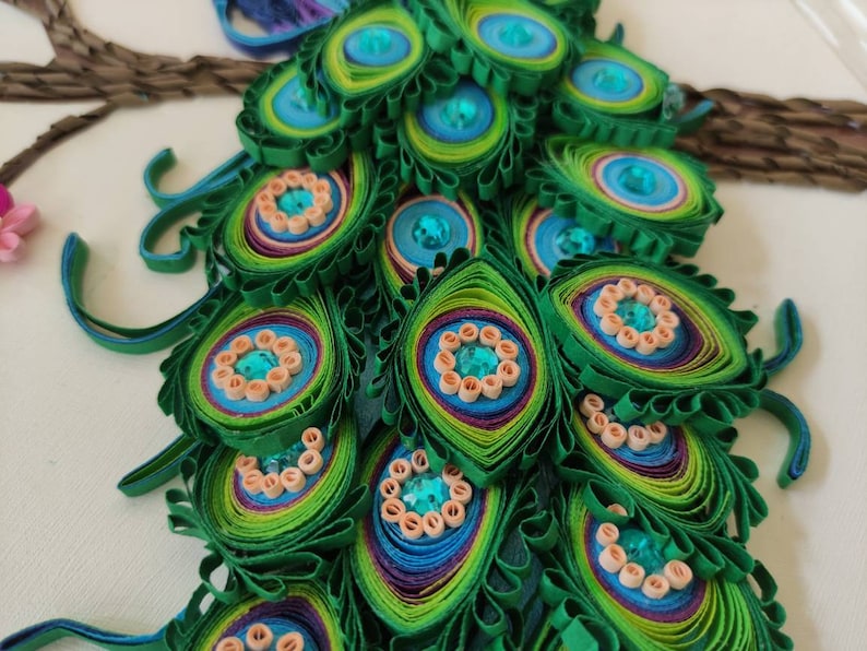 Peacock Quilling Wall Art /unframed /quilling Wall - Etsy
