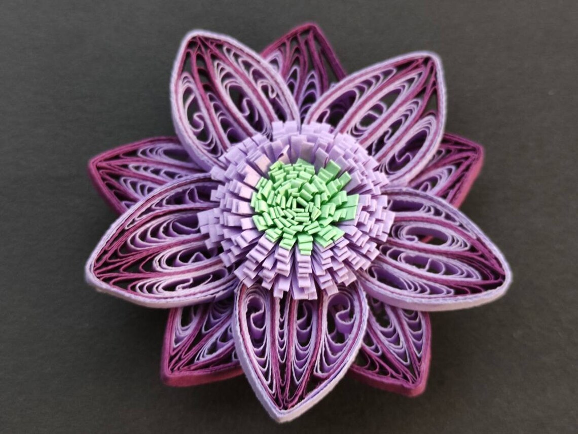 12 PCS Paper Quilling Flowers /quilling Flowers Lot / Paper - Etsy