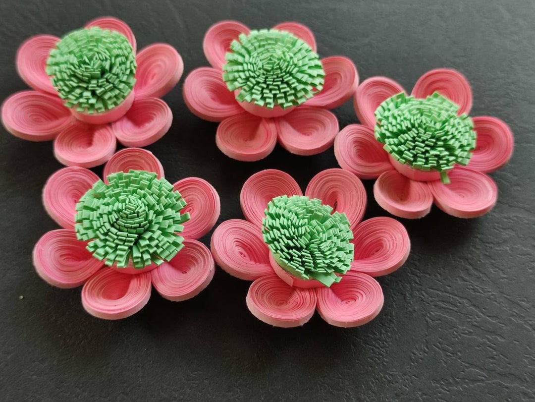 30 PCS Paper Quilling Flowers /quilling Flowers Lot / Paper Quilling ...