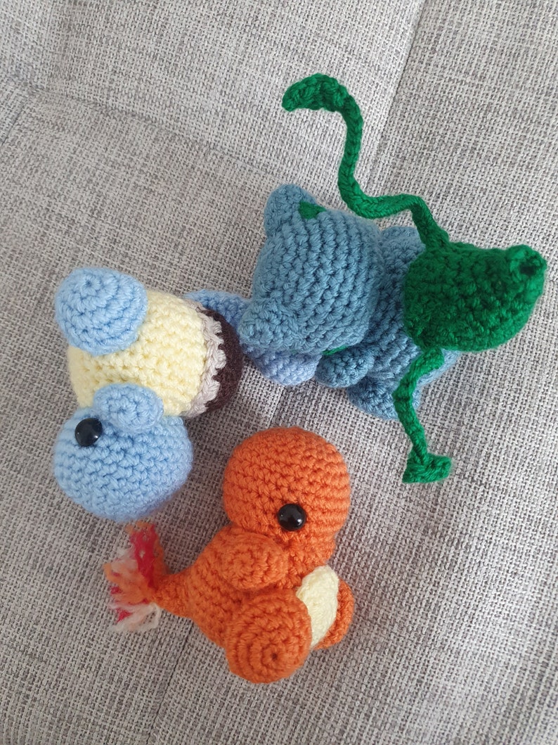 Squirtle Charmander Bulbasaur Gen 1 Kanto Starter Pokemon - Etsy