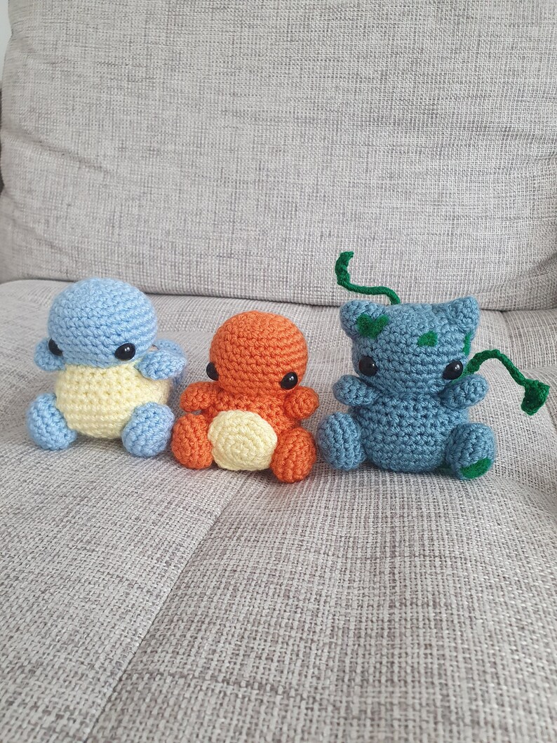 Squirtle Charmander Bulbasaur Gen 1 Kanto Starter Pokemon - Etsy