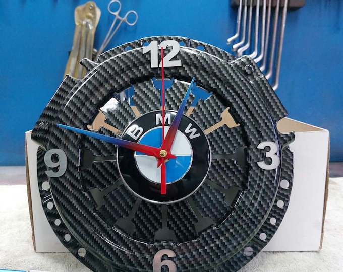 BMW Wall Clock Automotive Art Pressure Plate Auto Home Decor - Etsy