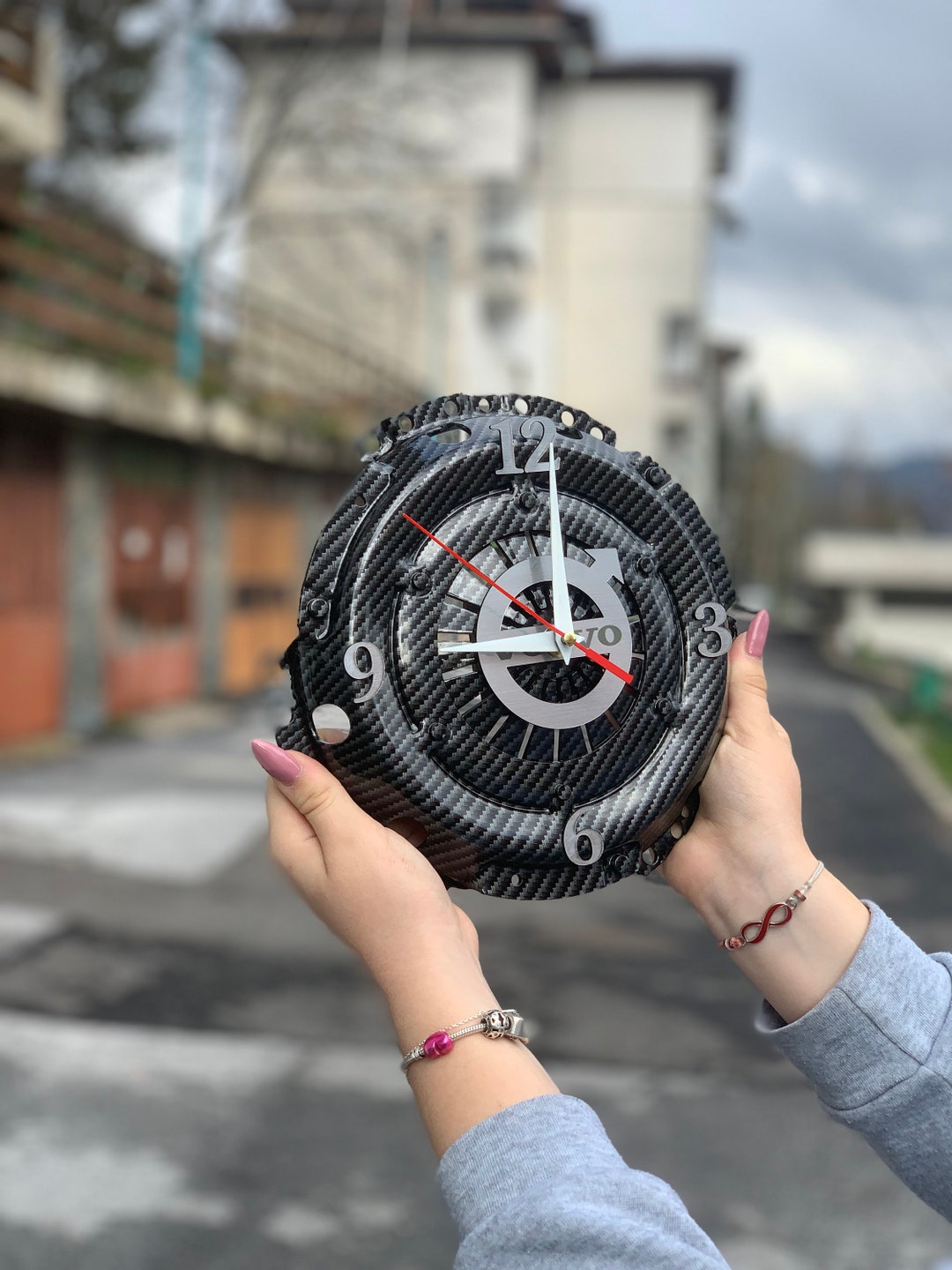 VOLVO Theme Wall Clock Automotive Art Pressure Plate Auto Home Decor ...