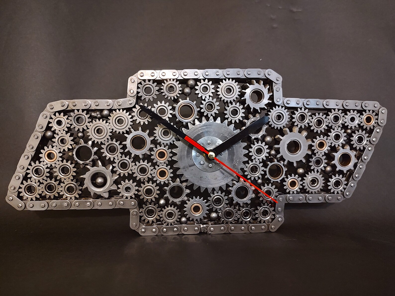 Automotive Art Handmade Chevrolet GM Chevy Emblem Wall Clock | Etsy