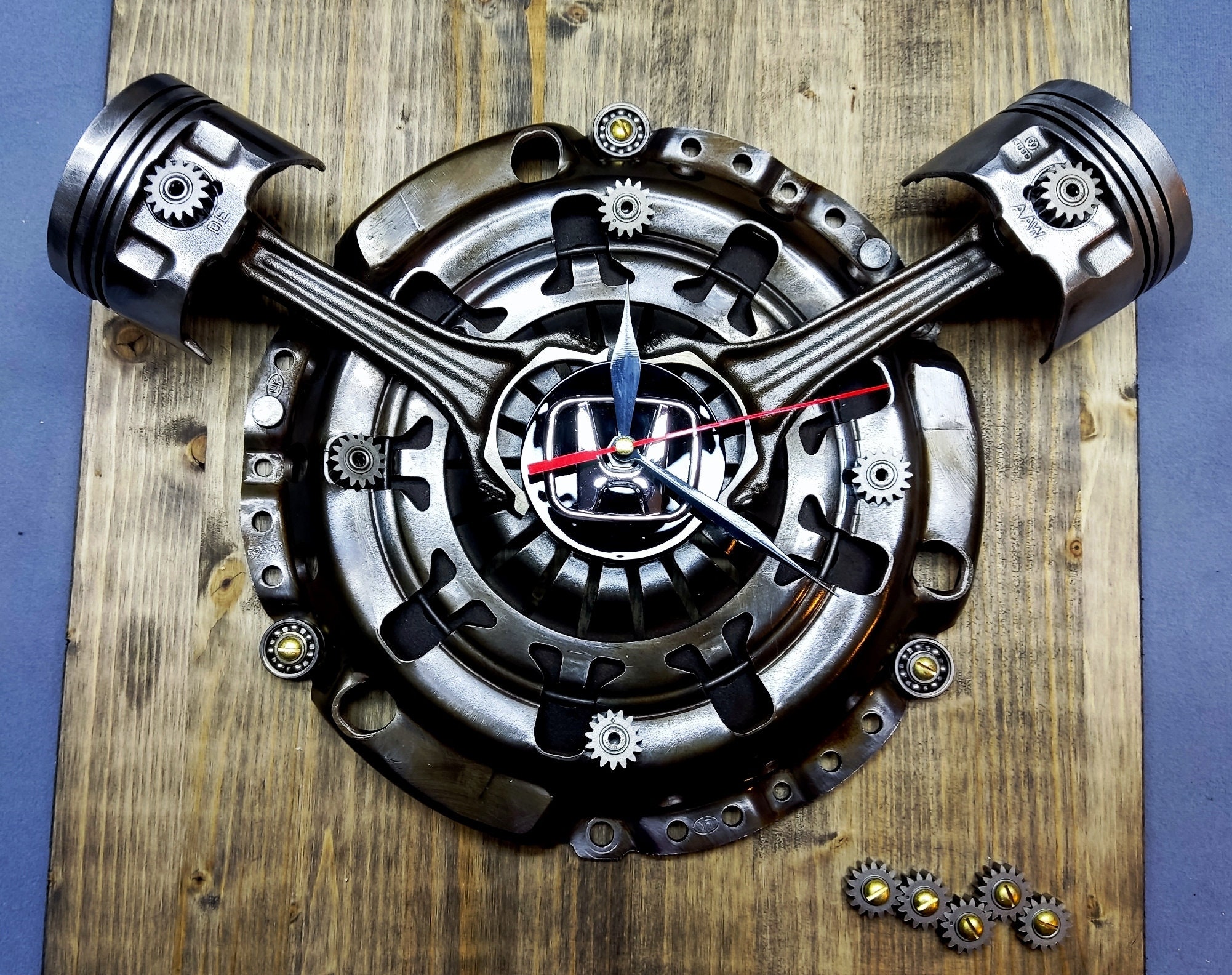 Honda Theme Wall Clock Automotive Art Automotive Pressure Plate Piston ...