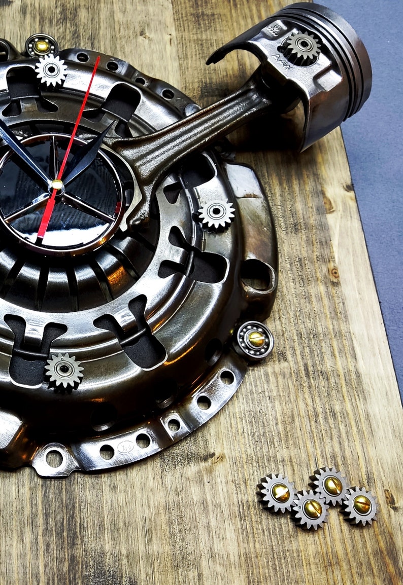 Mercedes Benz Theme Wall Clock Automotive Art Pressure Plate Piston ...