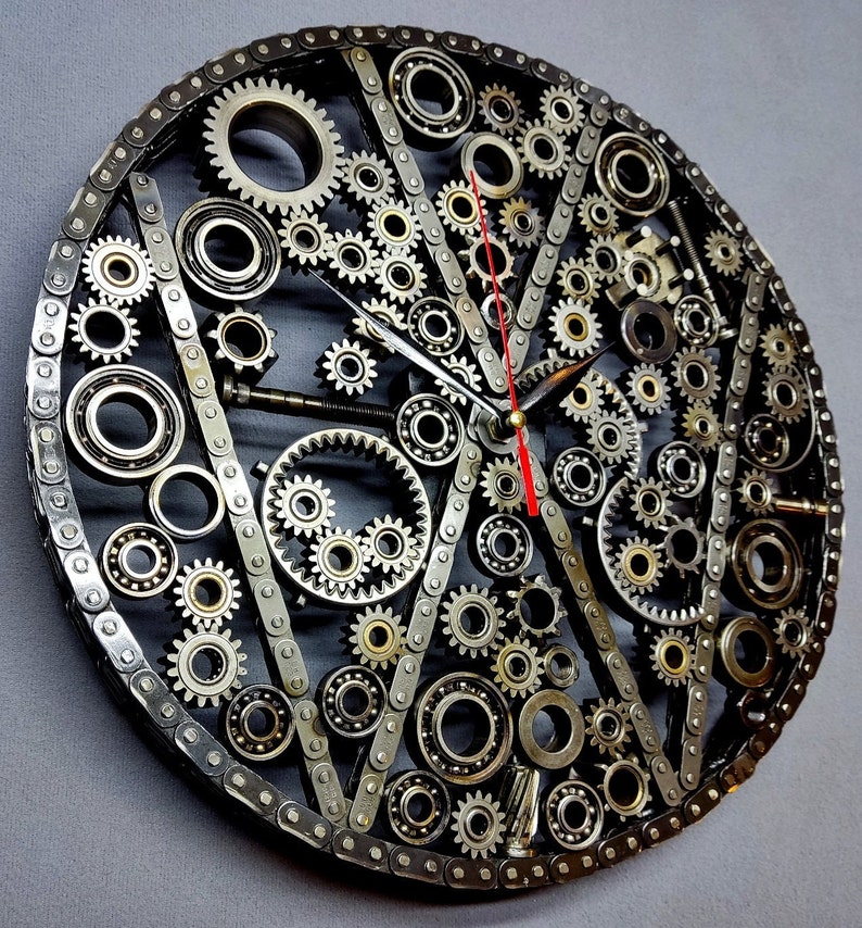 VW Volkswagen Theme Wall Clock Automotive Art Starter Gears and Chain ...