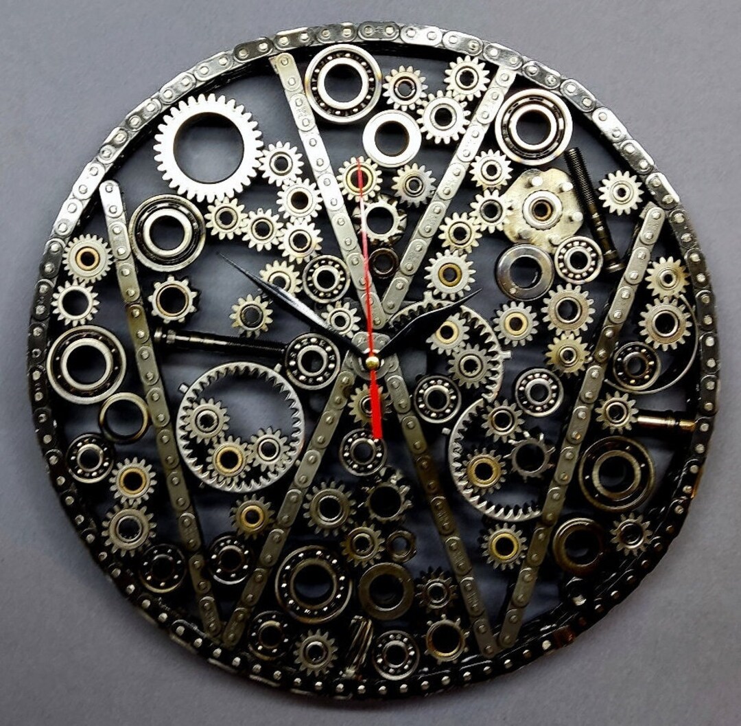 VW Volkswagen Theme Wall Clock Automotive Art Starter Gears and Chain ...