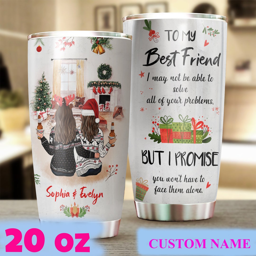 Personalized Best Friend in Christmas Tumbler, Christmas Friend Tumbler ...