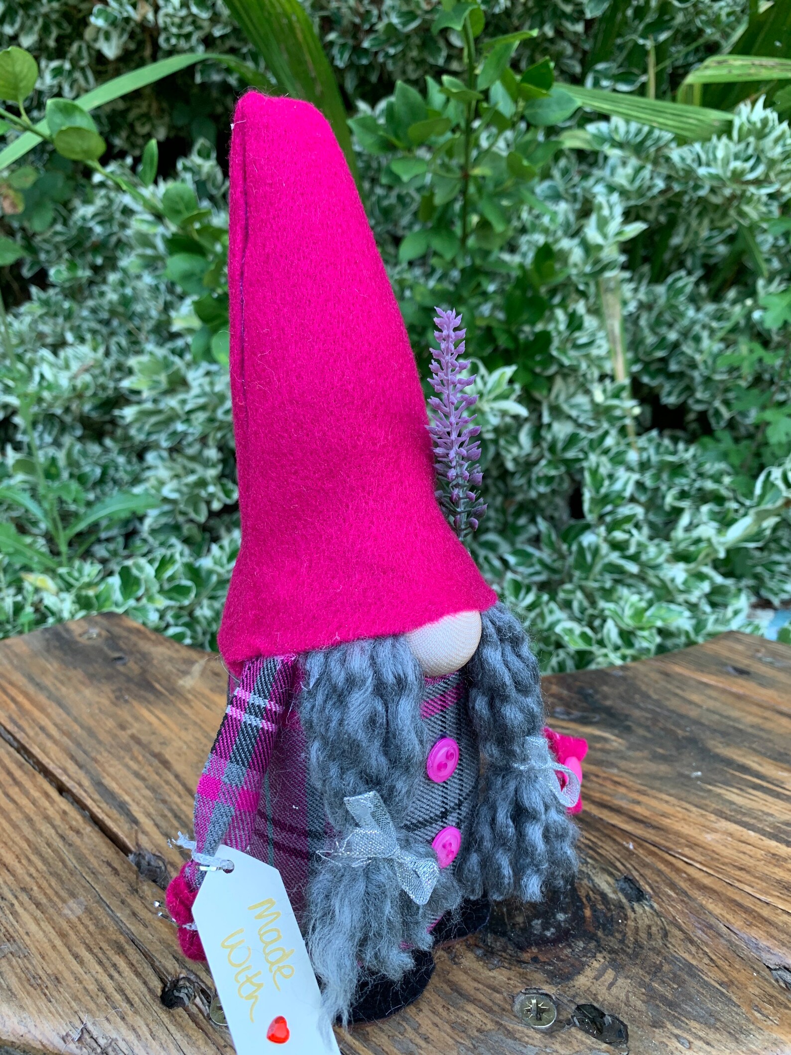 Scottish Lady Gonk Gnome Nissi Girl Gnome Pink Grey Etsy