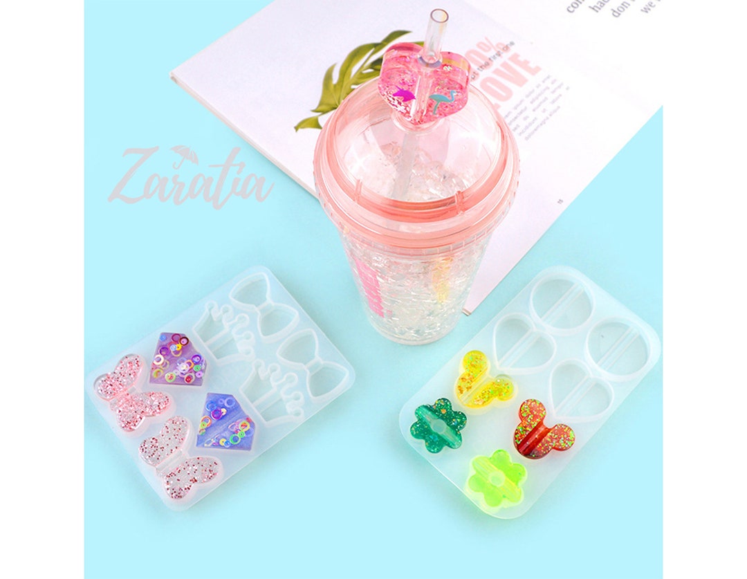 Straw Topper Resin Mold Straw Accessories Silicone Mold - Etsy