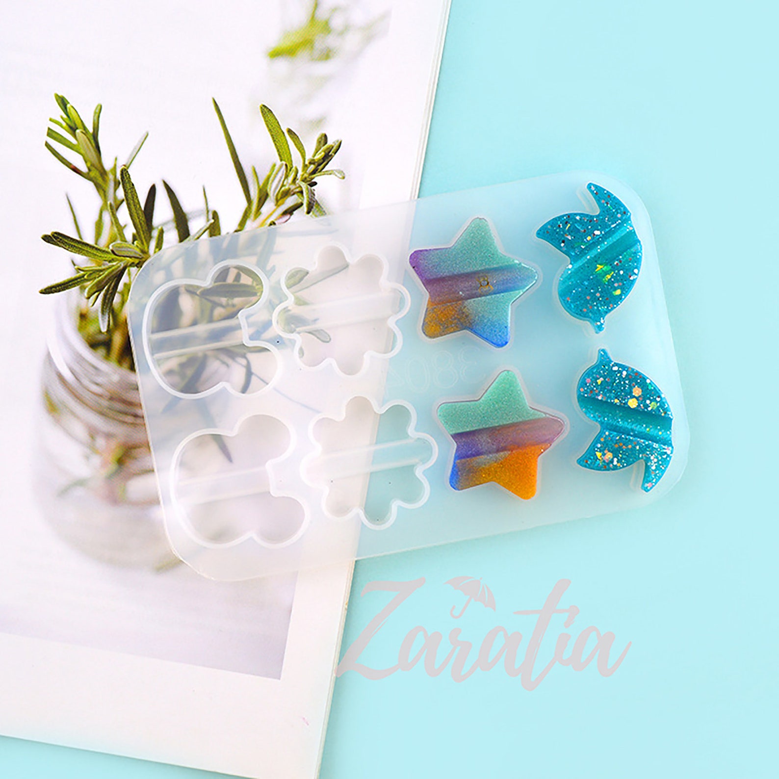 Straw Topper Resin Mold Straw Accessories Silicone Mold | Etsy