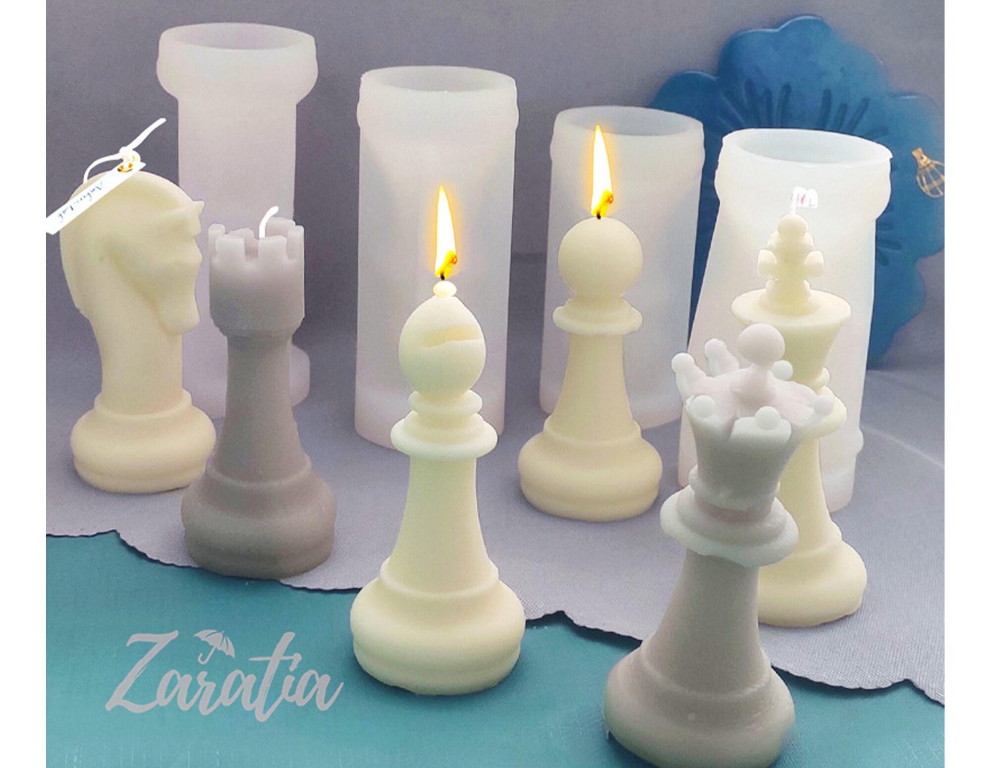 Candle Resin Mold International Chess Candle Resin Mold | Etsy