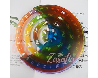 Moon Calendar Resin Mold - Etsy