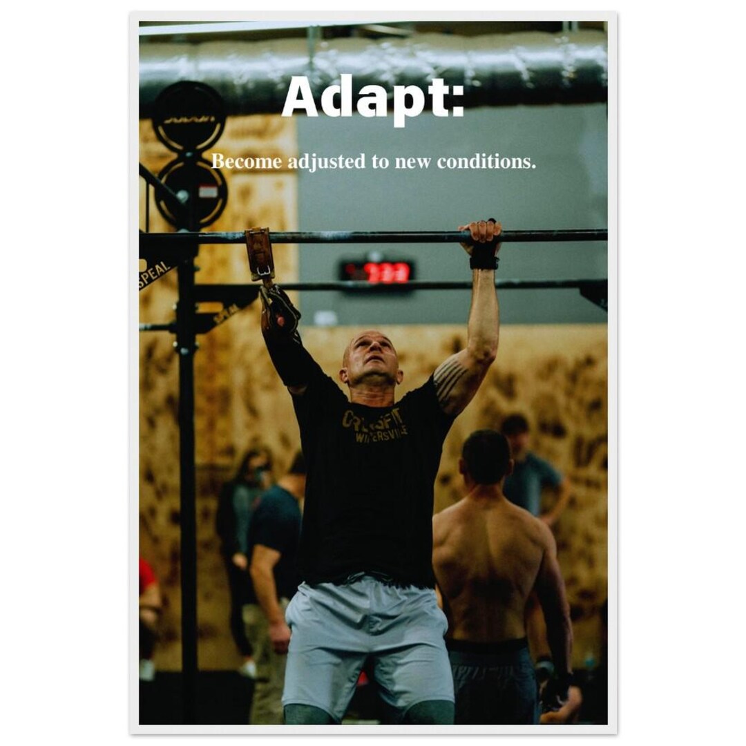 Inspiring Adapt Poster Disabled Man Chin up Framed Motivational Art - Etsy