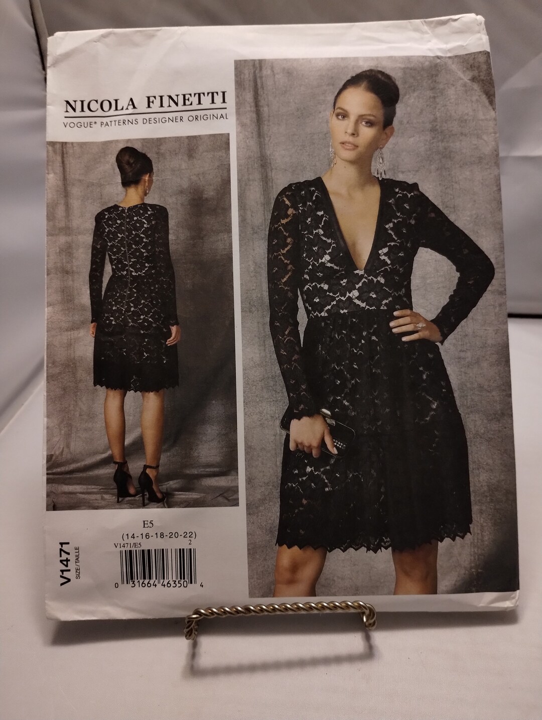 Lined Dress Pattern, Vogue Misses Pattern, Nicola Finetti Design, Vogue ...
