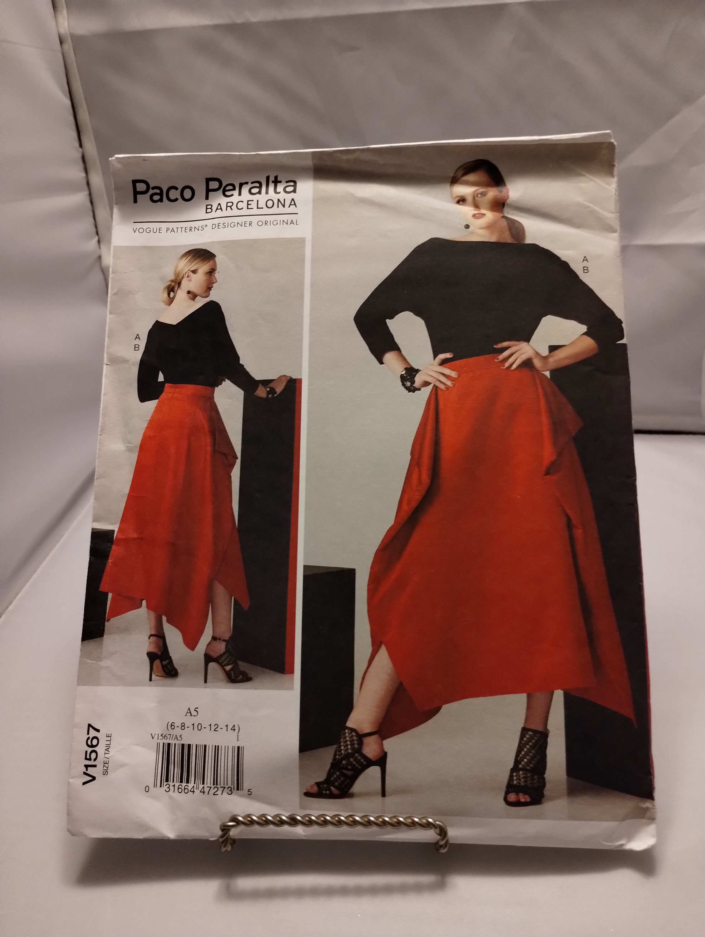 Misses Top and Skirt Pattern, Paco Peralta Design, Vogue Pattern, Gift for Her, Dolman Sleeves ...