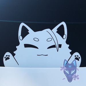 Gojo Satoru & Geto Suguru Cat Peeker Vinyl Decal Bundle - Gojo Catoru ...