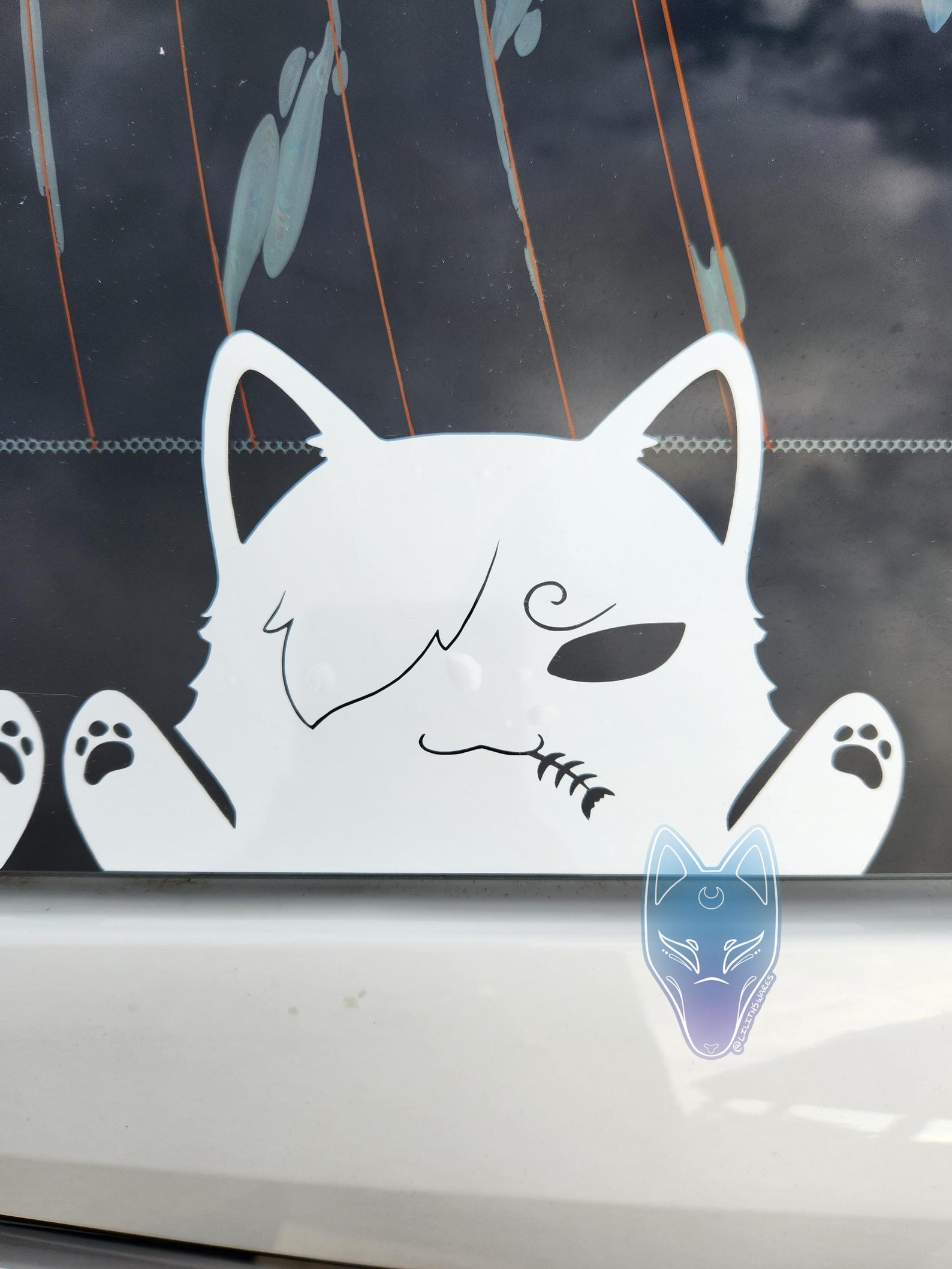 Vinsmoke Sanji Cat Peeker Vinyl Decal - Vinsmoke Catji - One Piece ...