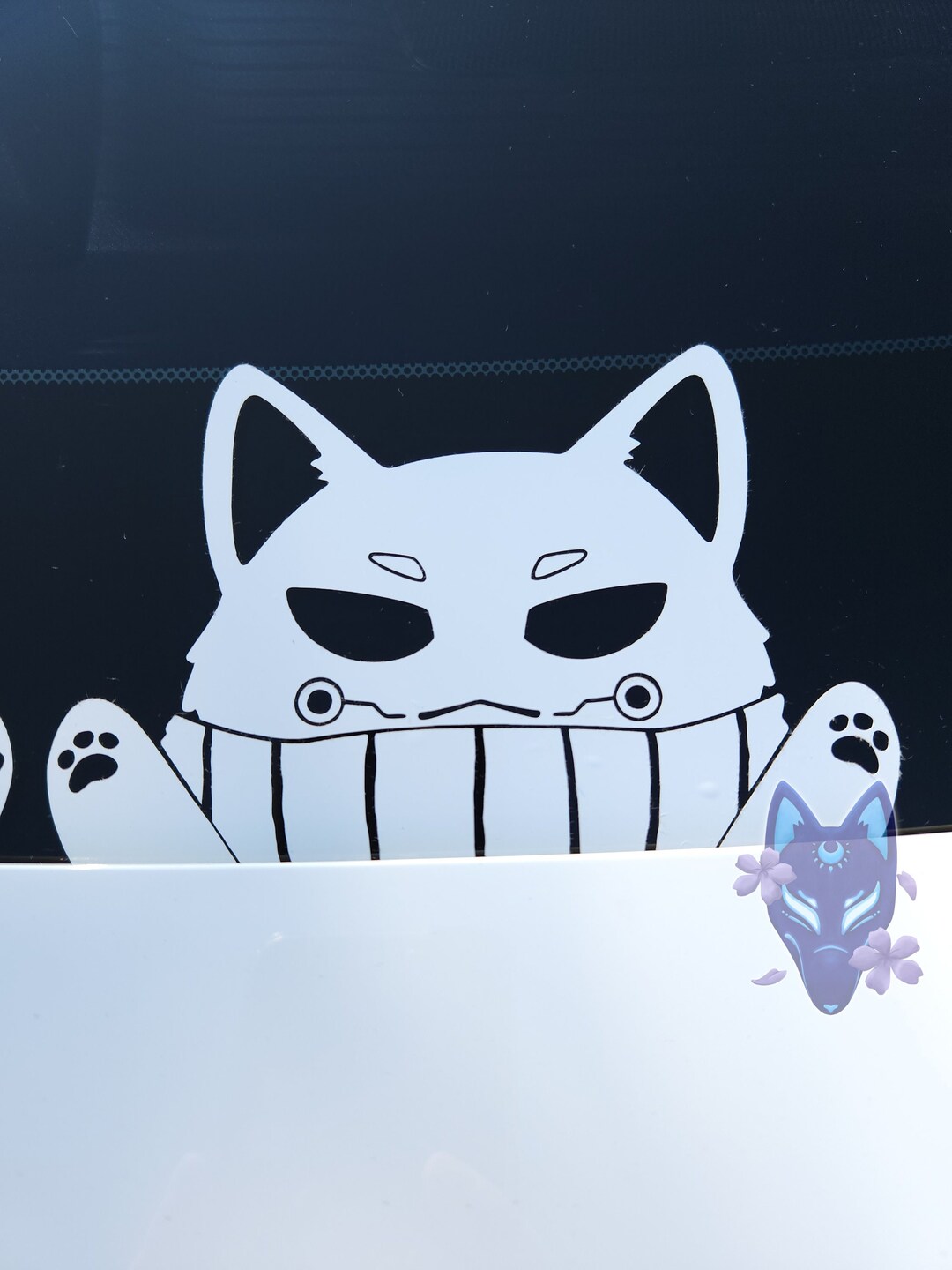 Inumaki Toge Cat Peeker Vinyl Decal - Toge Inumeowki - Jujutsu Kaisen ...