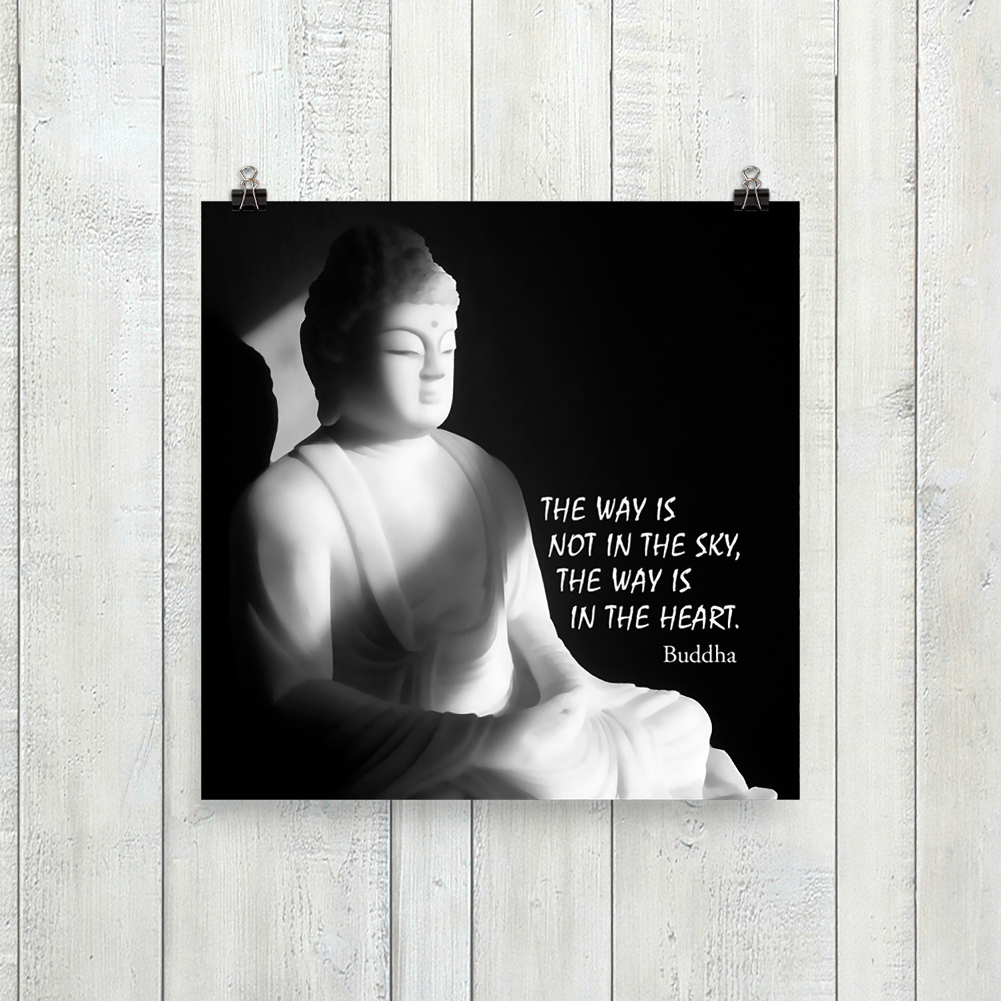 The Way of Buddha Poster, Buddha Quote, Eastern Wisdom, Wall Art, Black ...