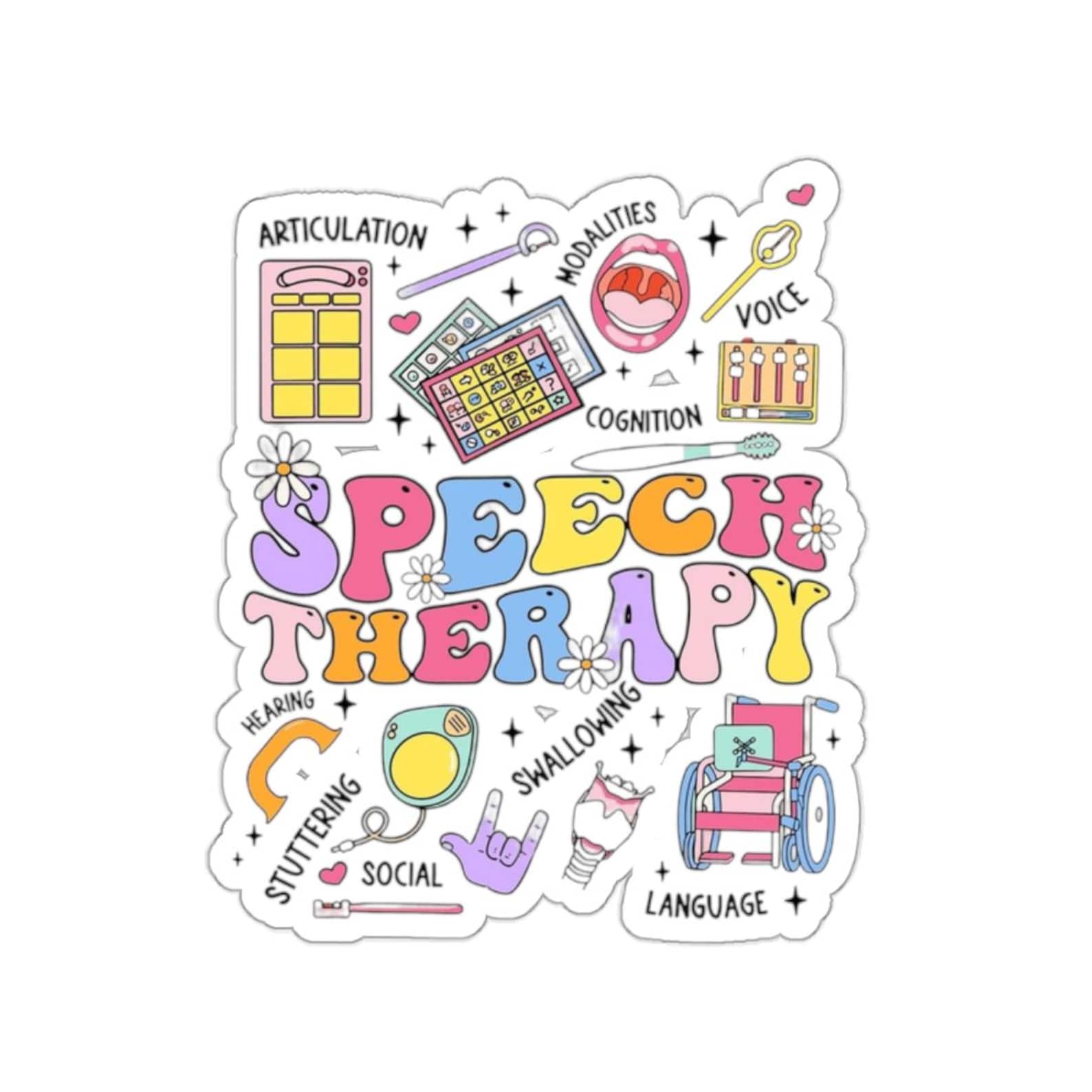 Speech Therapy Sticker- SLP- SLPA- Speech Language Pathology Students ...