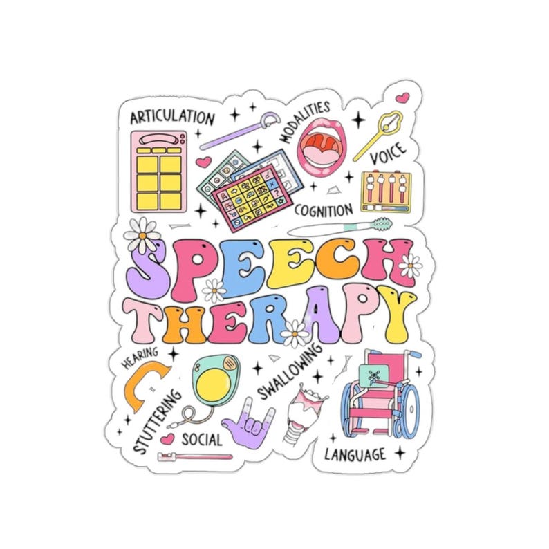 Speech Therapy Sticker- SLP- SLPA- Speech Language Pathology Students ...