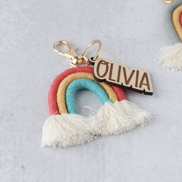 Rainbow Keychain - Etsy