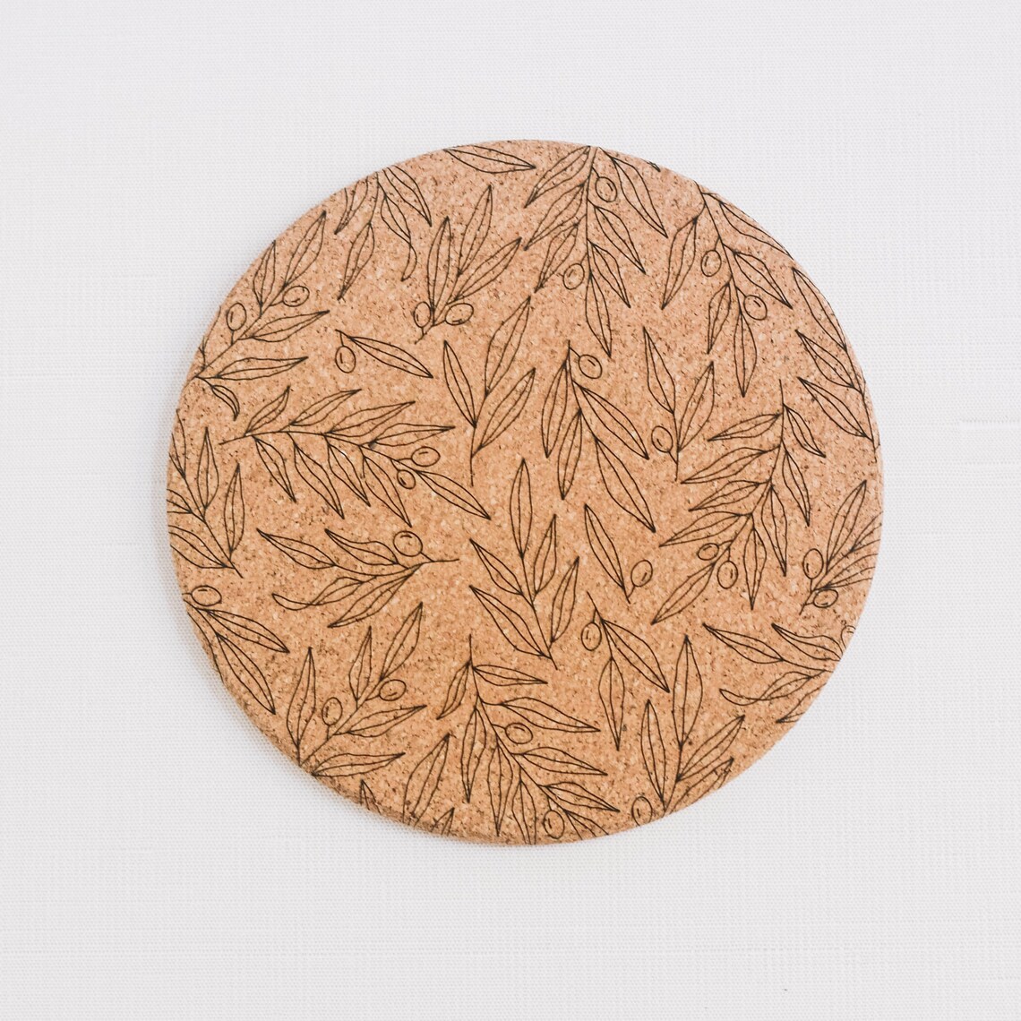 Cork Trivet - Olive Branch - Laser Engraved, Kitchen Decor, Cooking ...