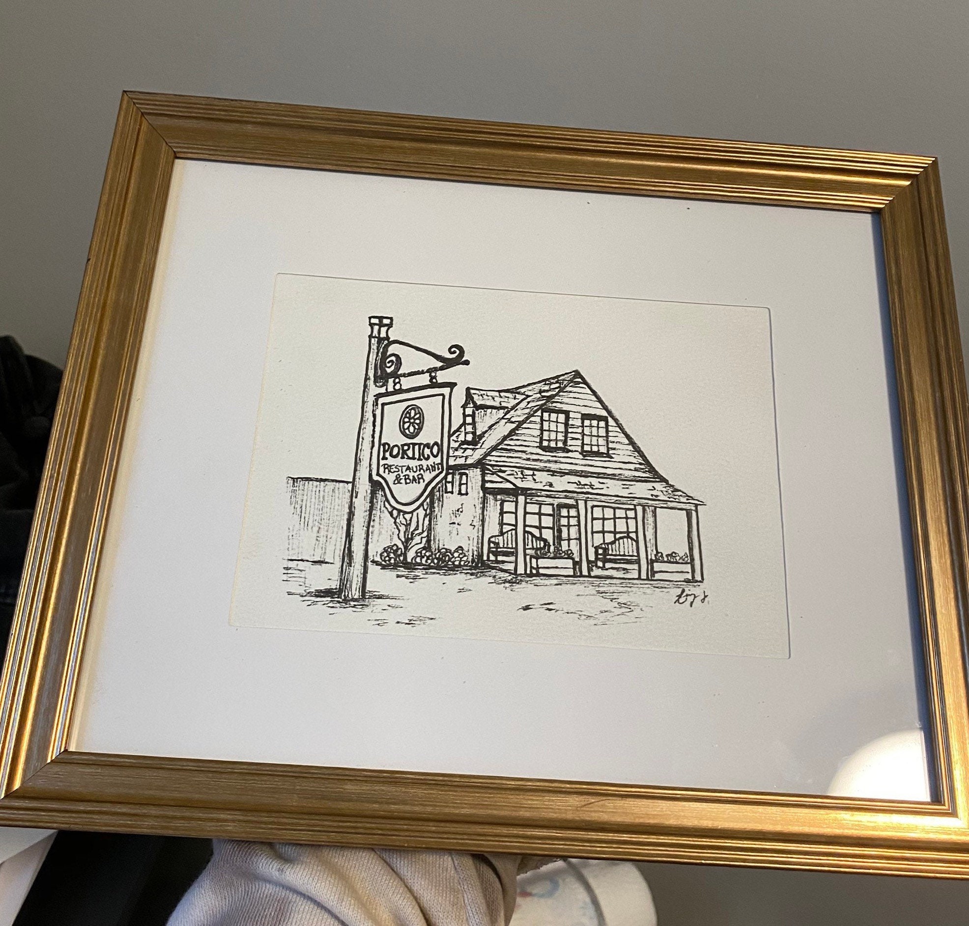 Custom 5x7 Building Drawing - Etsy