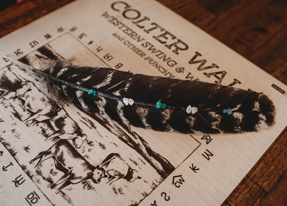 Turquoise Turkey HAT FEATHER Feather for Hat Cowboy Hat - Etsy