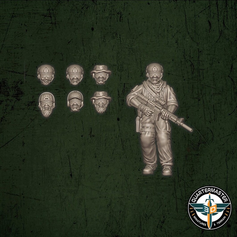28mm Special Forces Operator Models by Quartermaster 3D - Etsy