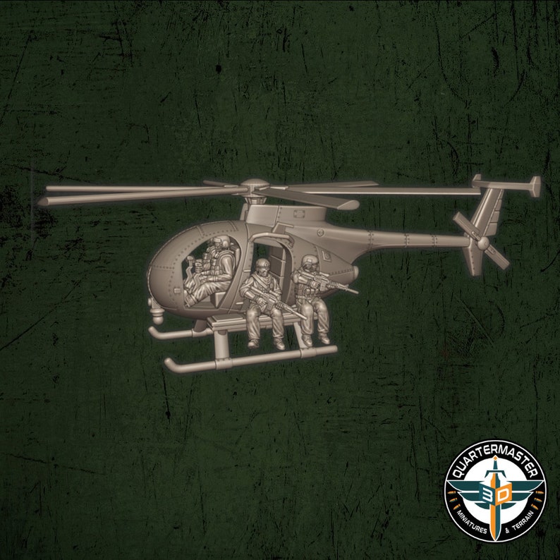 28mm MH-6 Little Bird Model by Quartermaster 3D - Etsy