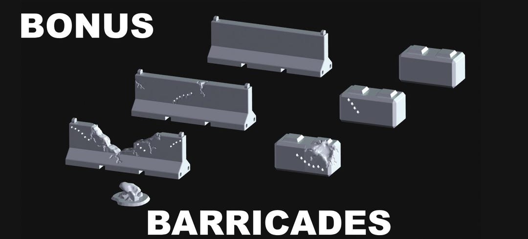 1/100 Scale Barricades and Tank Traps by Jason Miller - Etsy