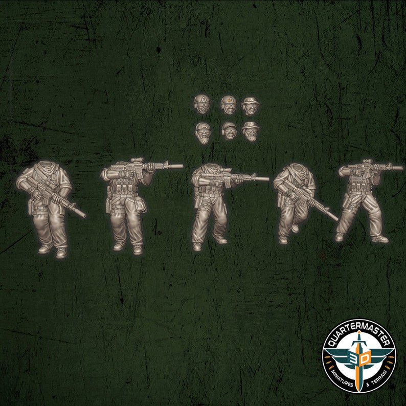 28mm Special Forces Operator Models by Quartermaster 3D - Etsy