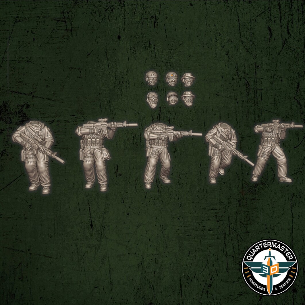 28mm Special Forces Operator Models by Quartermaster 3D - Etsy